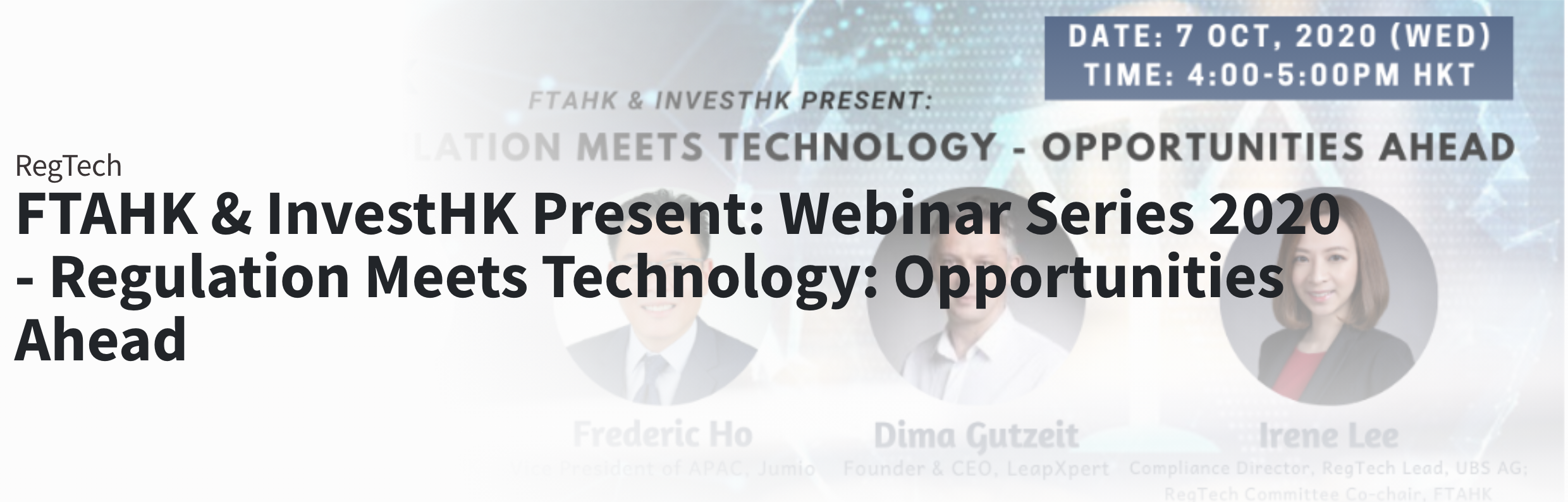 LITE's Brian Tang is a speaker at: 'Regulation Meets Technology ...